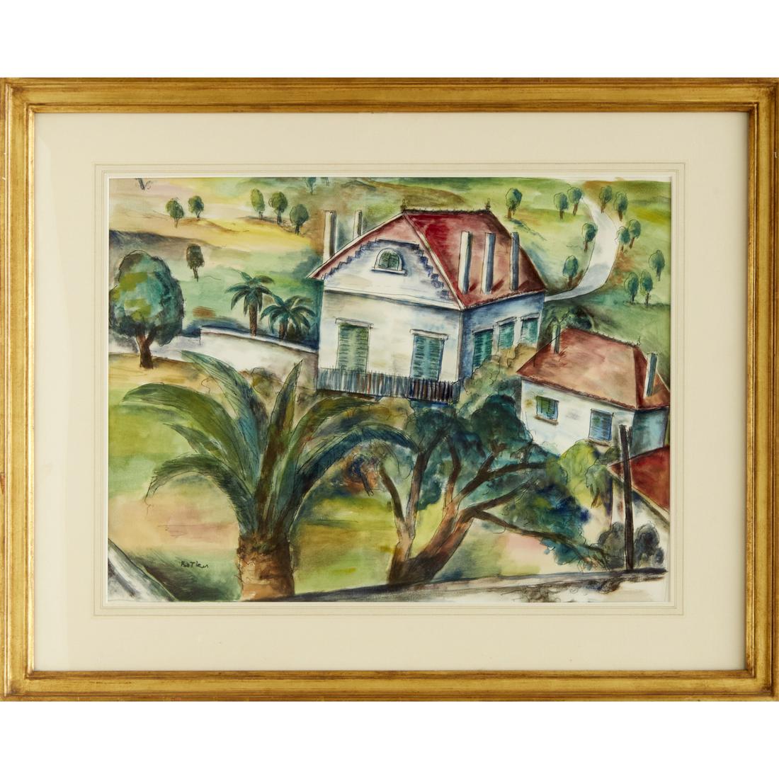 Henry Botkin, Ink And Watercolor On Paper Auction