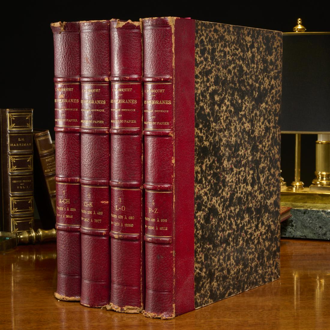 Dictionary Of Paper Watermarks, (4) Vols, 1907 Auction