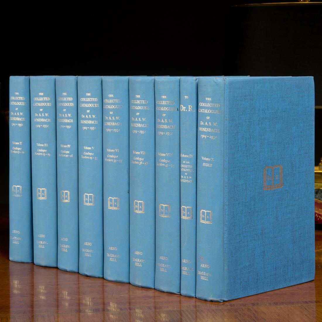 The Catalogues Of Dr. Rosenbach, (9) Vols. Auction