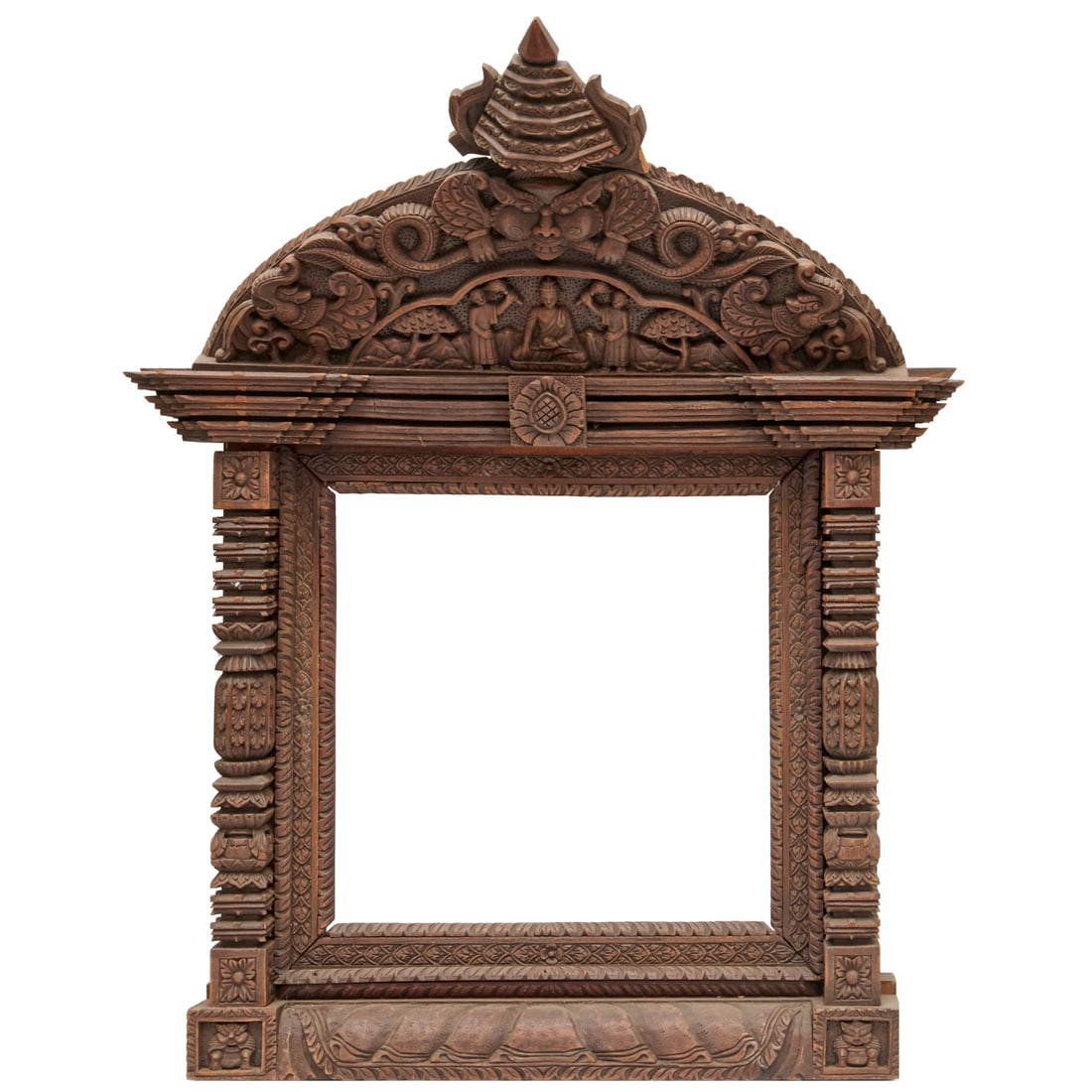 Nepalese Carved Wood Frame Auction