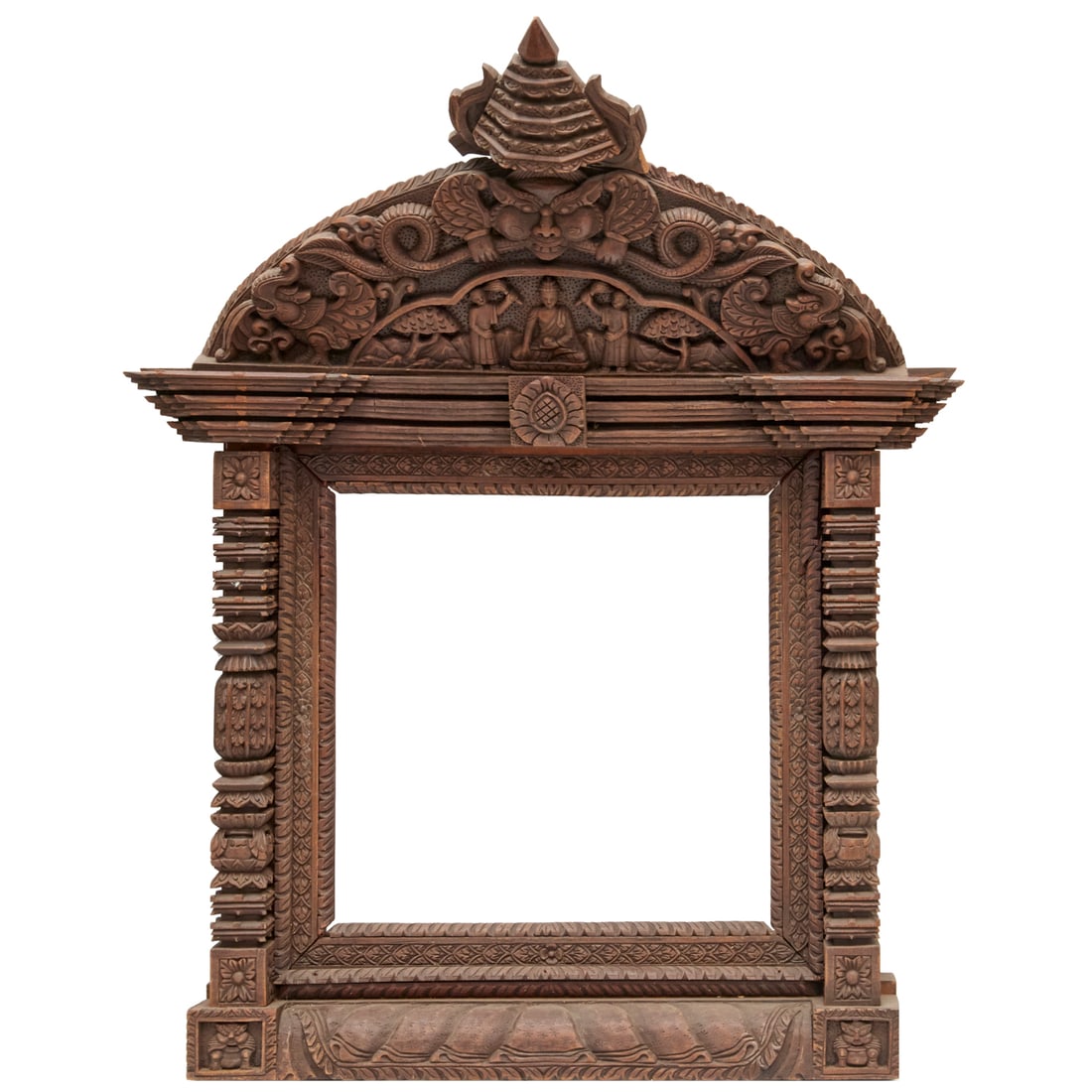 Nepalese Carved Wood Frame Auction