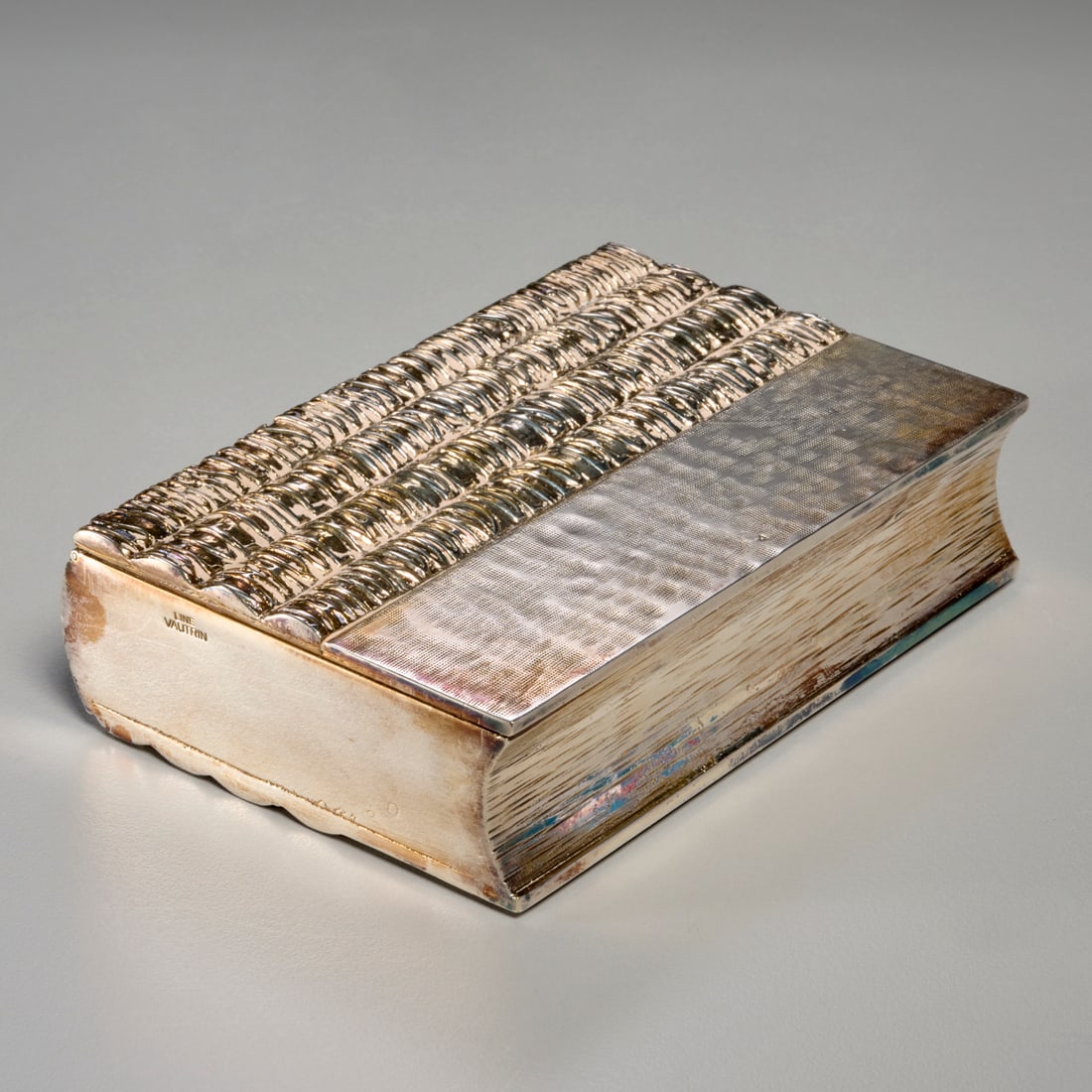 Line Vautrin, 'livre' Silver Plated Box Auction