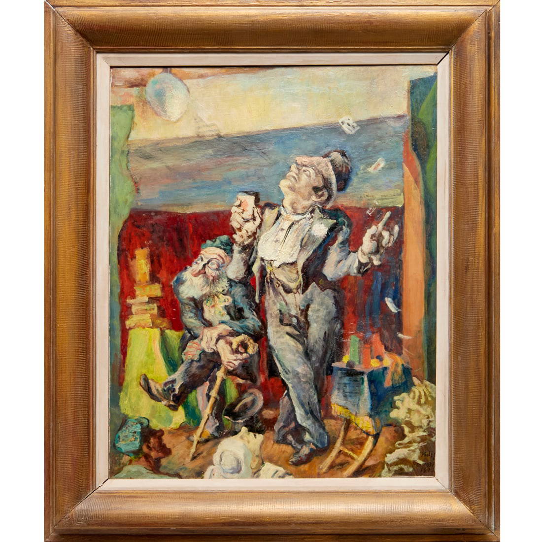 Philip Reisman, Oil On Masonite, 1942 Auction