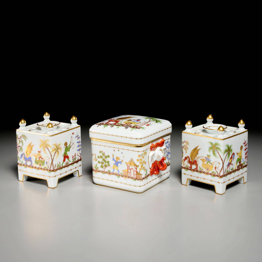 Le Tallec, Paris, 'cirque Chinois', Pots & Box Auction