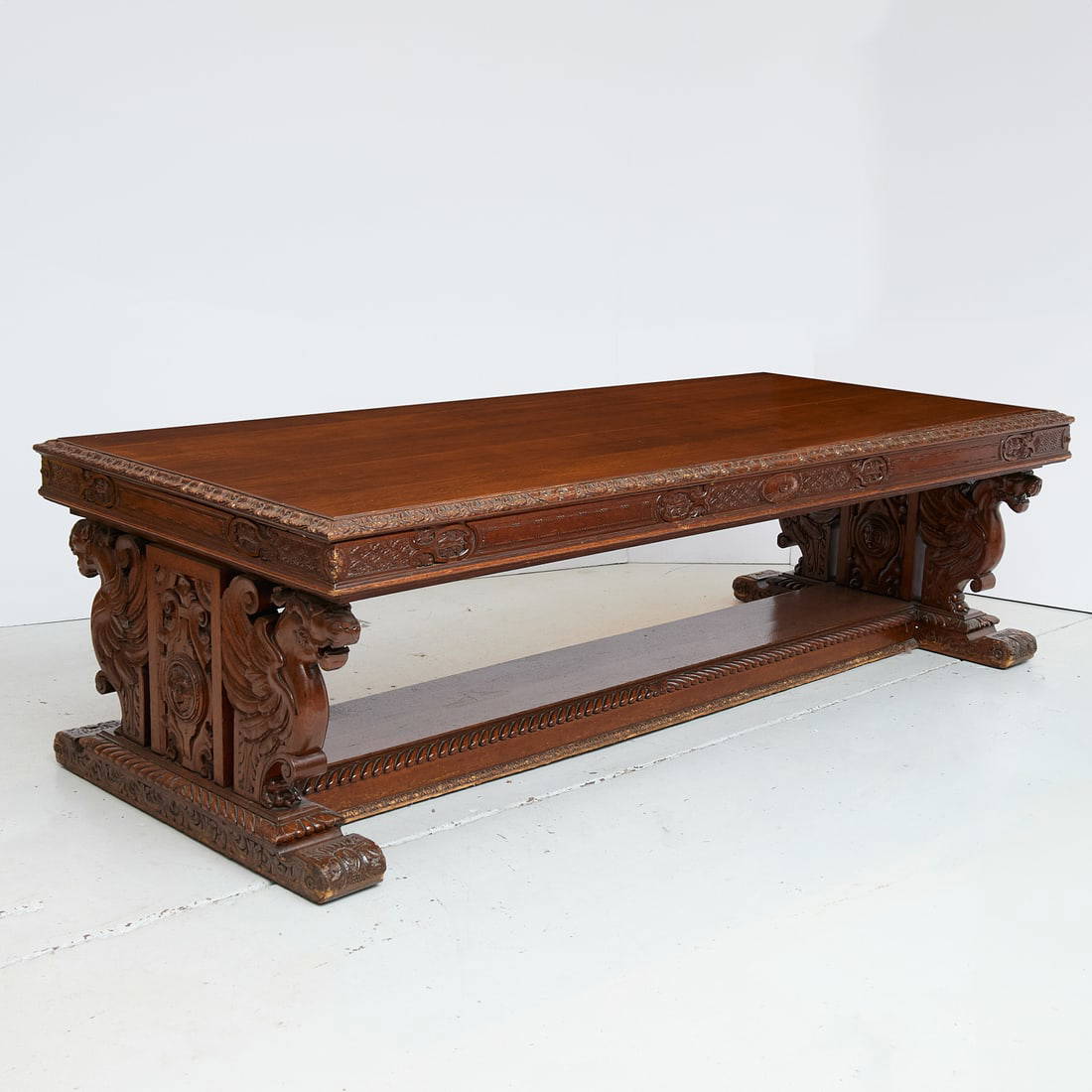 Massive Renaissance Revival Refectory Table Auction
