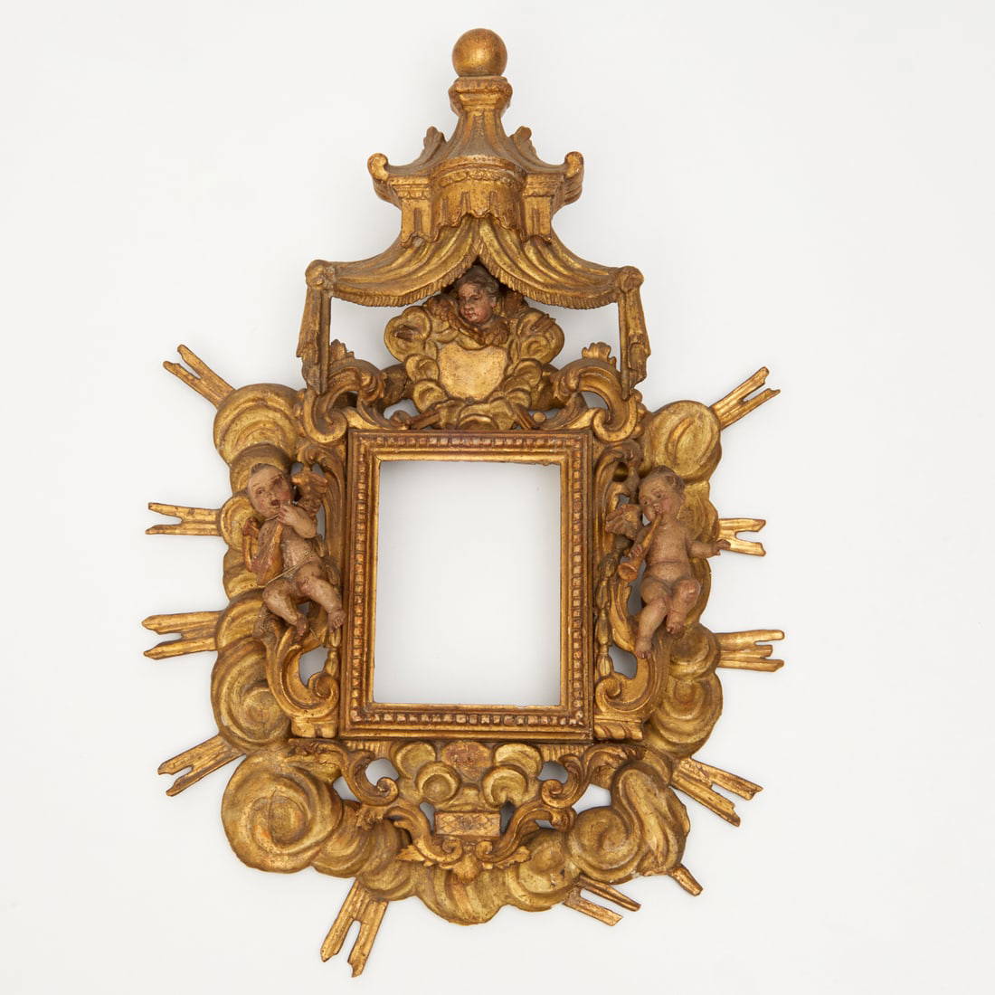 Italian Rococo Carved Giltwood Devotional Frame Auction