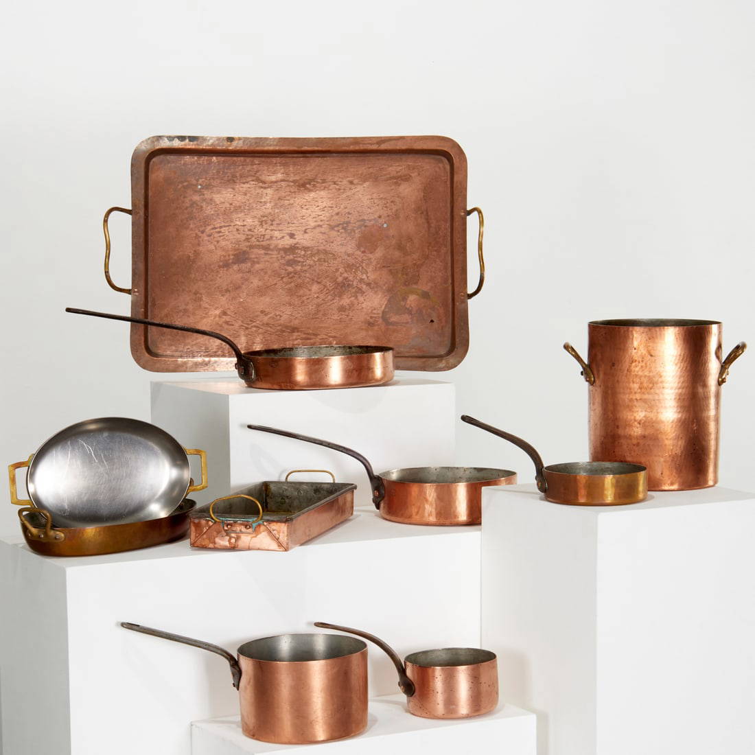 Antique Copper Cookware Collection, Incl. Dh&m Co. Auction