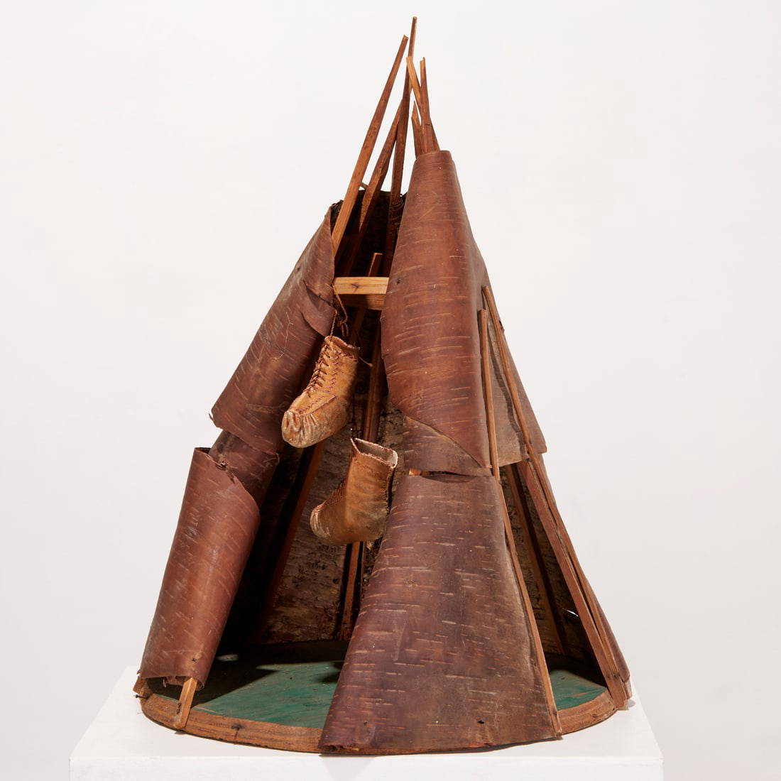Native American Micmac Summer Wigwam Model Auction