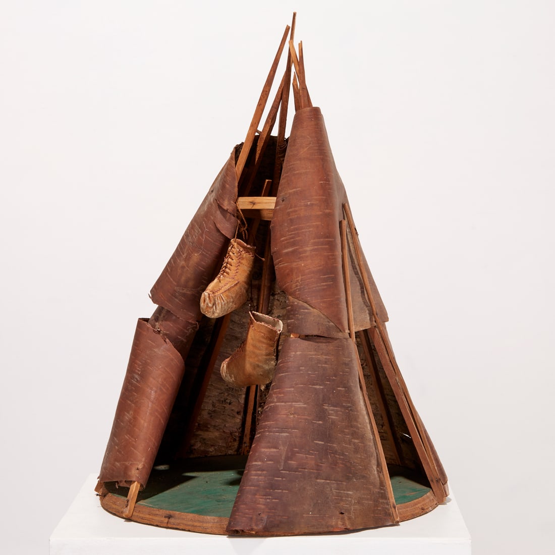 Native American Micmac Summer Wigwam Model Auction