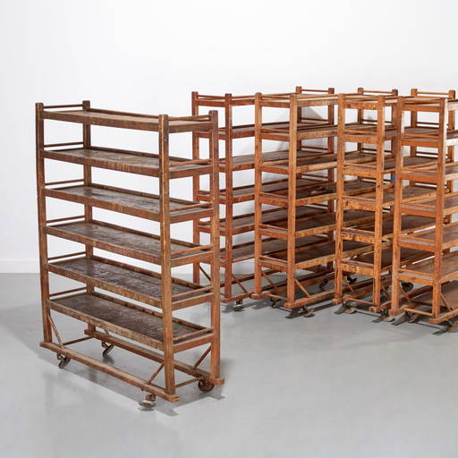 (5) Oak Shoe Displays, Ex Philip Pearlstein Coll.