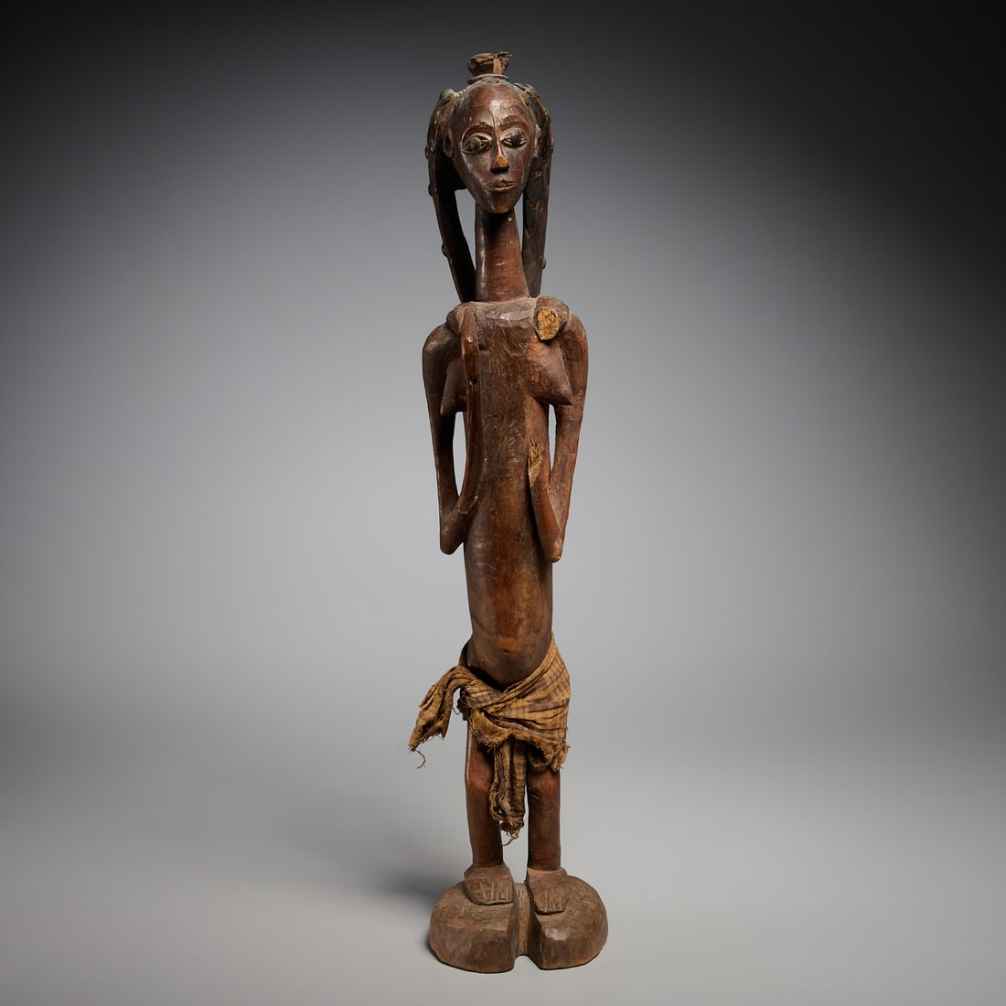 Bambara People, Carved Wood Female Figure Auction