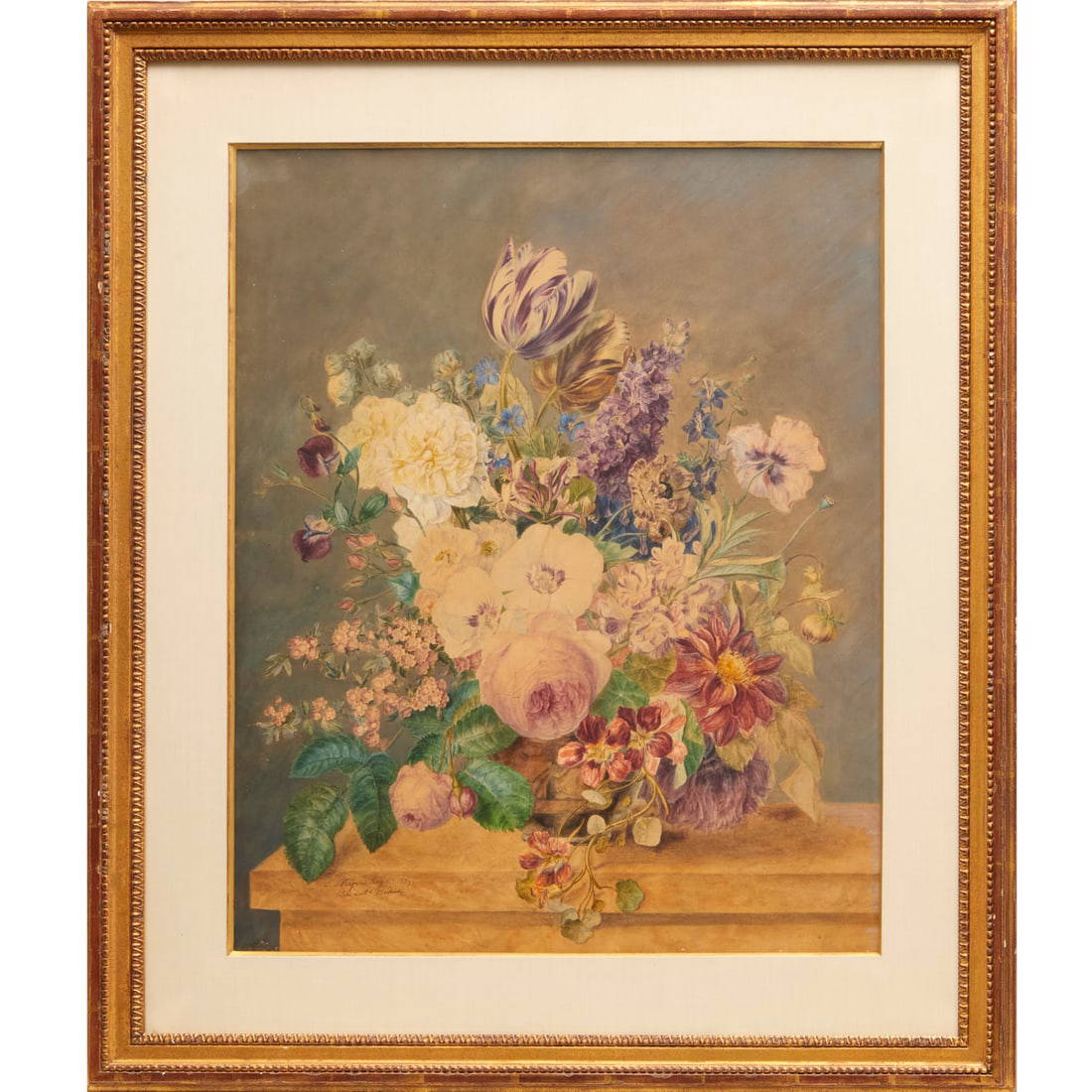 Lydia Marie Mege, Watercolor On Paper, 1839 Auction