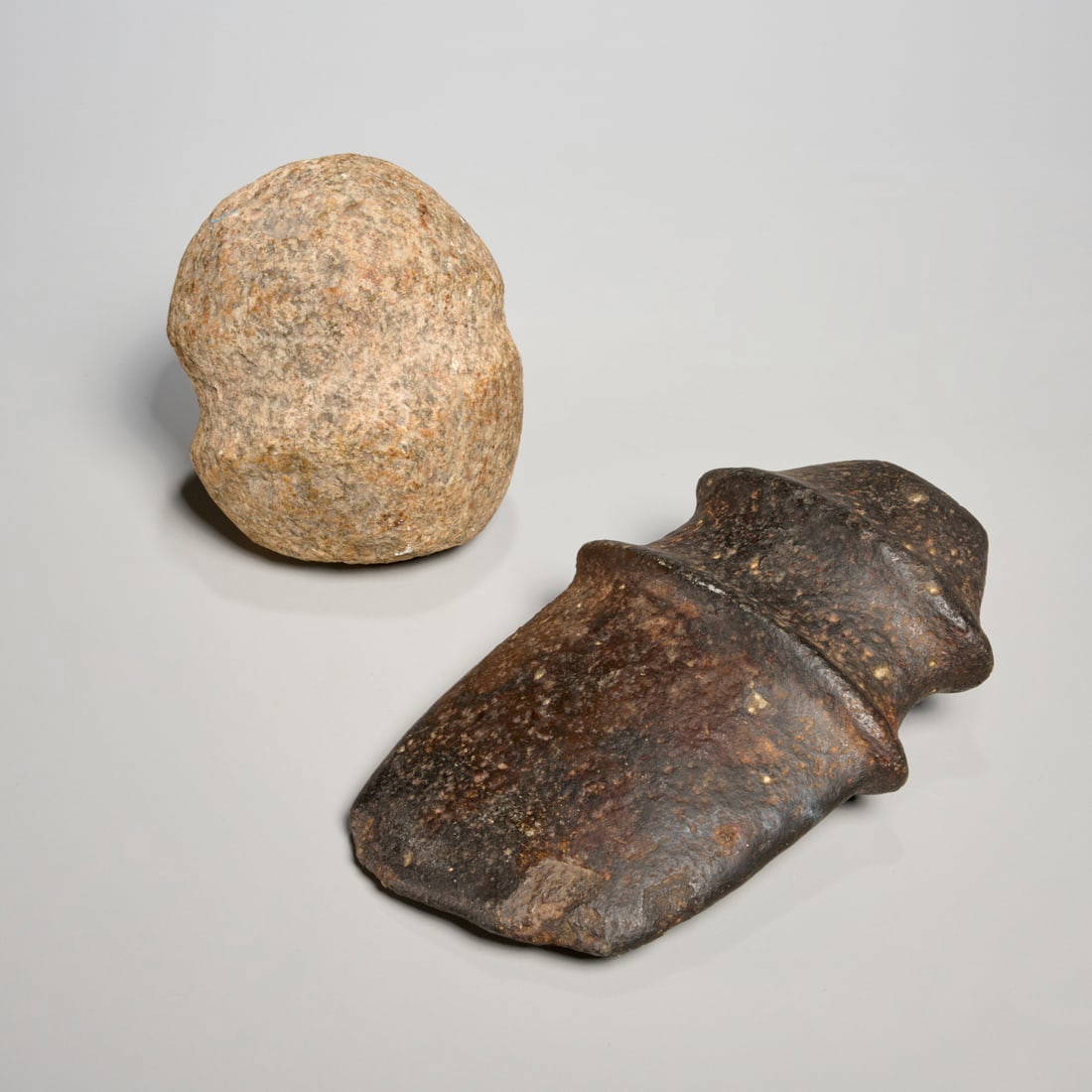 Native American Grooved Axe Head And Maul Auction