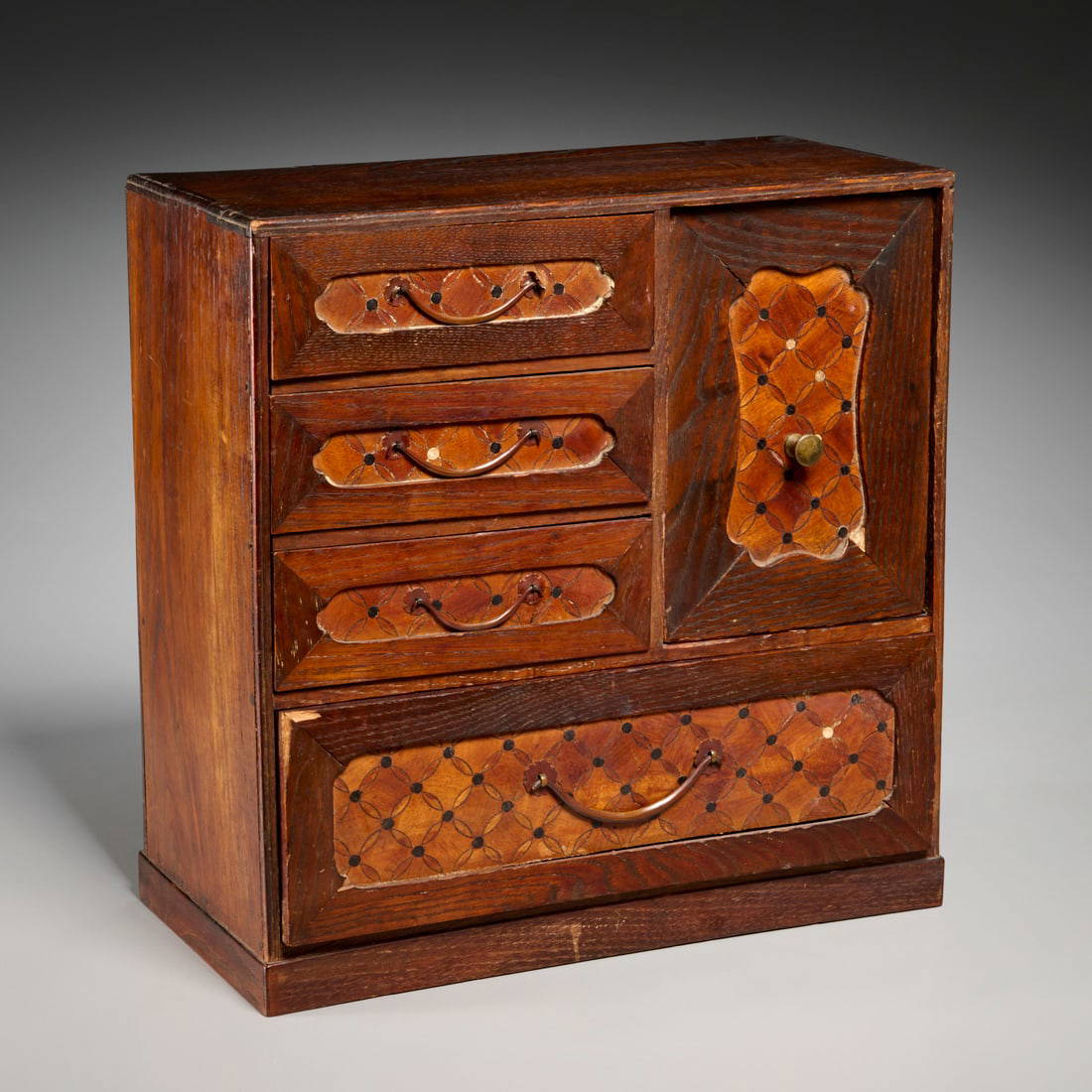 Japanese Parquetry Table Cabinet Auction