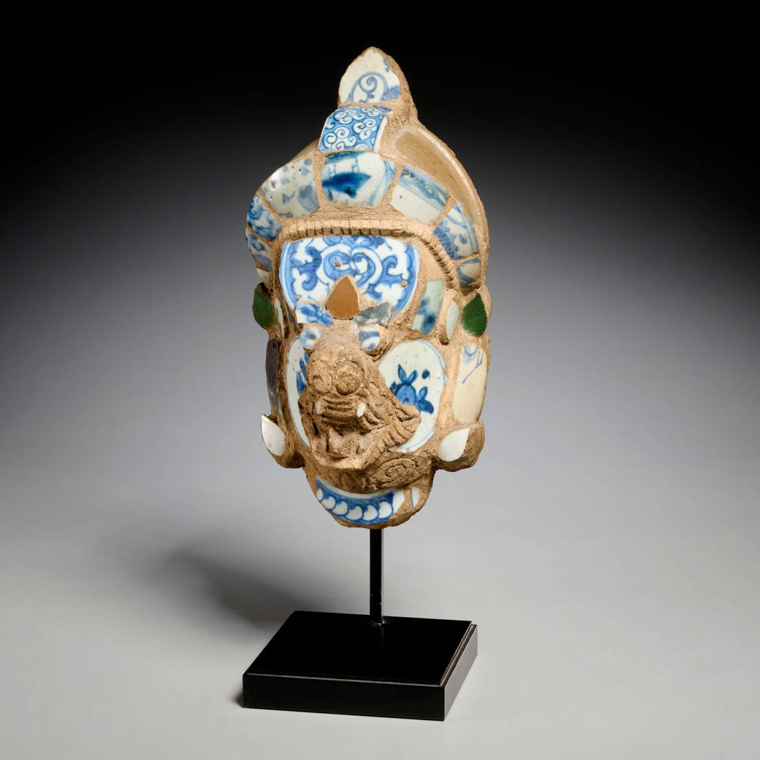 Asian Porcelain Shard Mask, Barbara Walters Coll. Auction