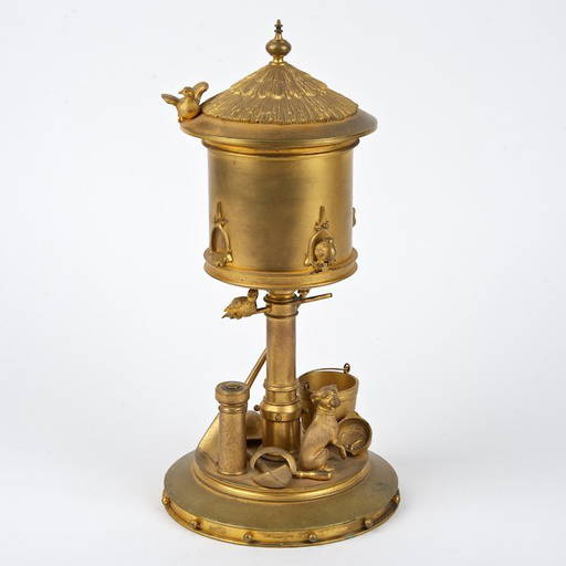 Large Continental Gilt Bronze Smoking Stand