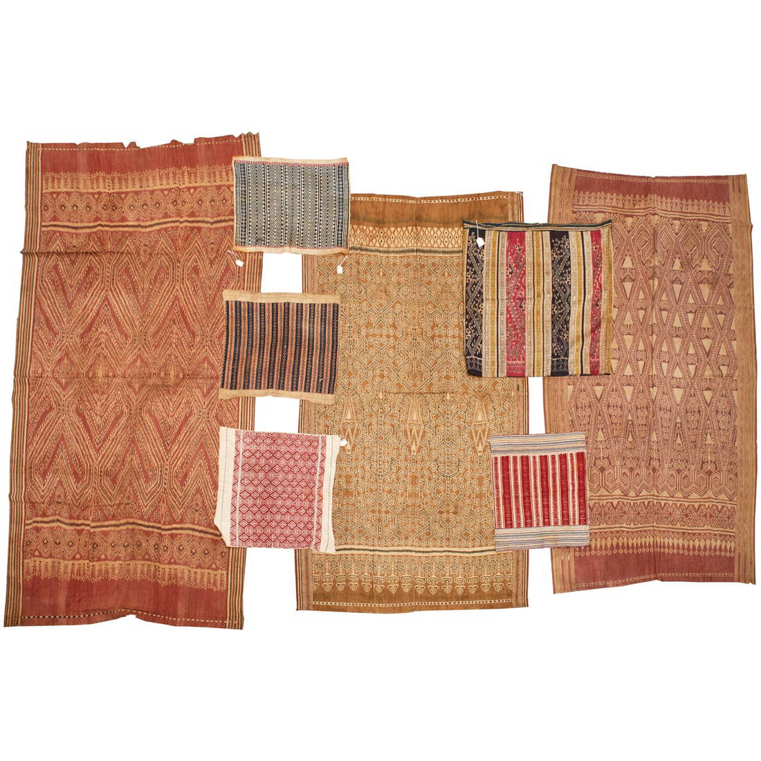 Group (8) Vintage Southeast Asian Textiles Auction