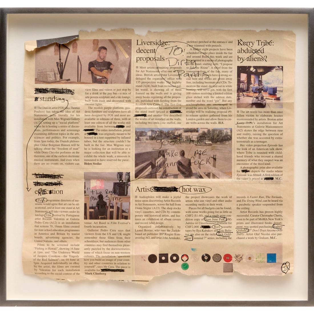 Jason Kraus, Ink On Newsprint Auction