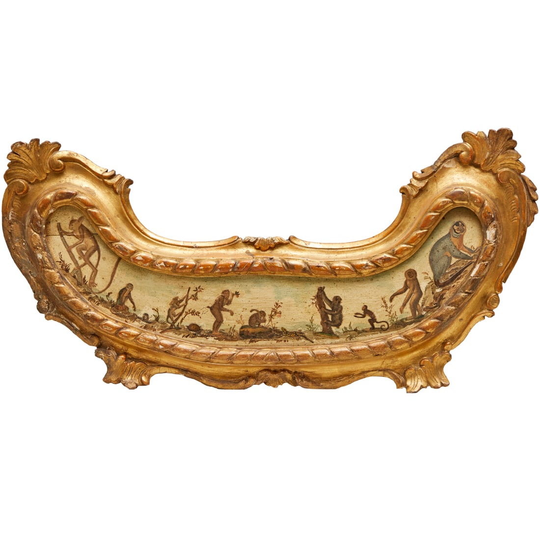 Venetian Lacca Povera Singerie Panel Auction