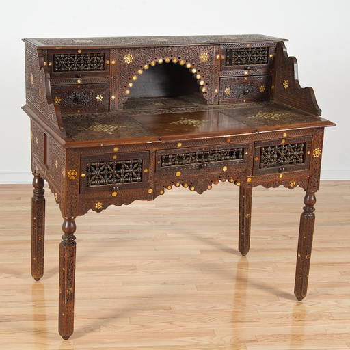 Antique Syrian Or Moroccan Mother Pearl Inlaid Desk