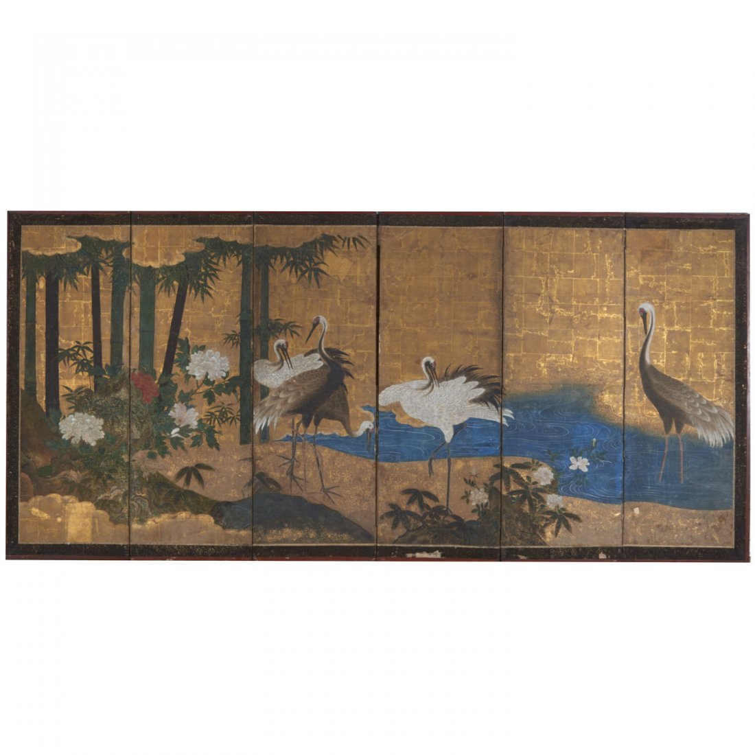Antique Japanese 6-panel painted paper screen - Apr 14, 2016 | Millea ...