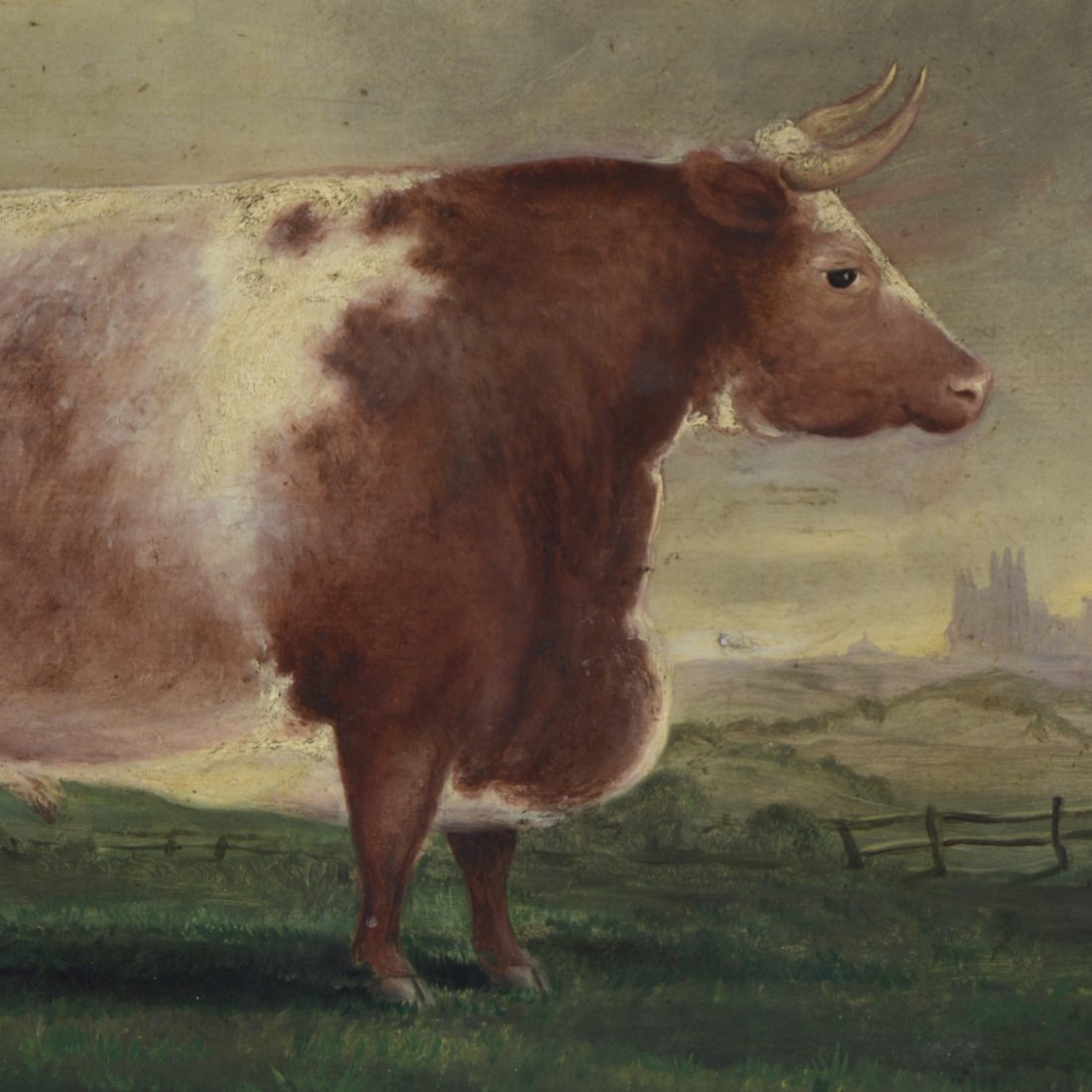 T.H. Redman, bull painting