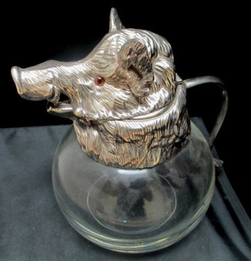 VINTAGE SILVER PLATED BOARS HEAD PITCHER - May 05, 2013 | Palm Beach ...