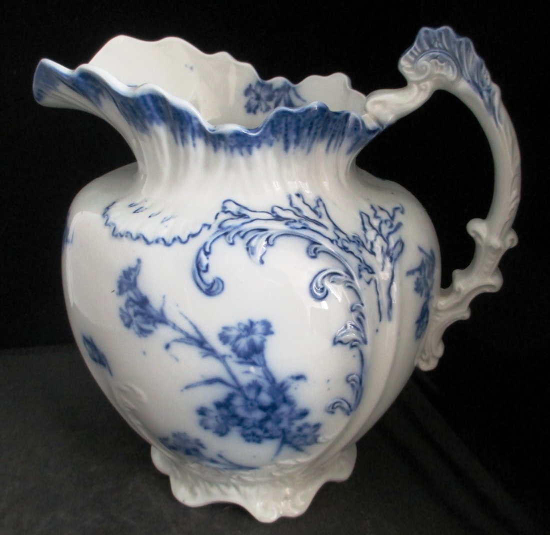 VICTORIAN WASH BOWL PITCHER STAMPED CHAMPION Victorian