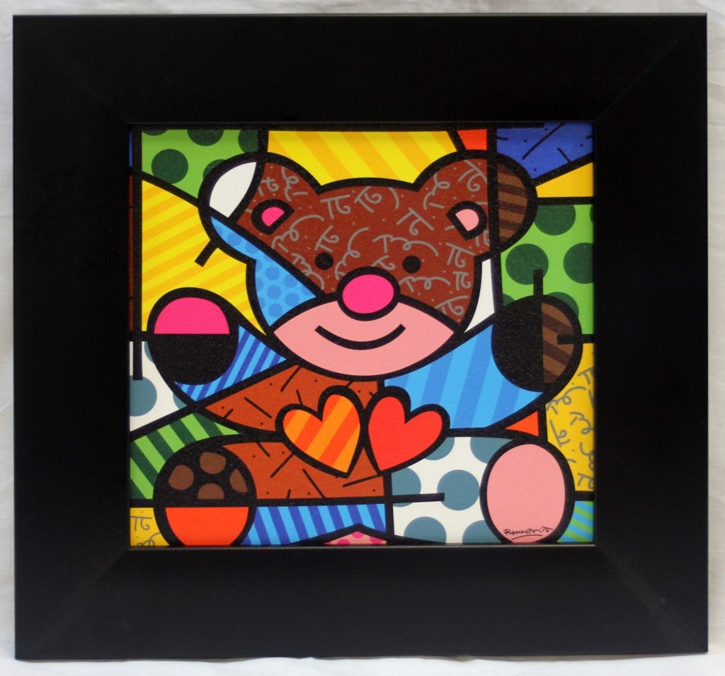 ROMERO BRITTO PAINTING "TEDDY BEAR"