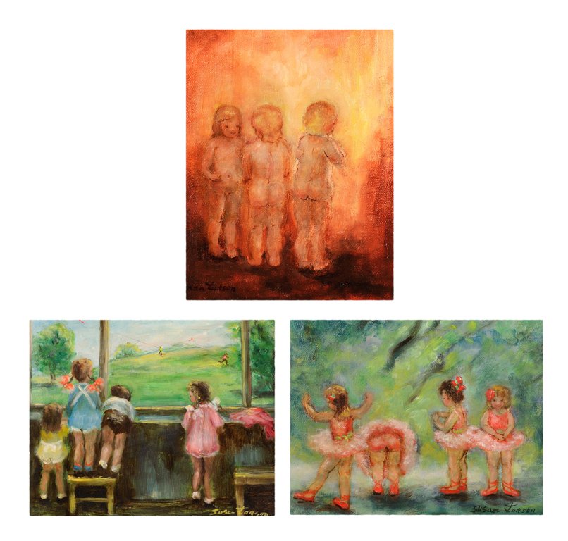 THREE SIGNED SUSAN LARSON PAINTINGS