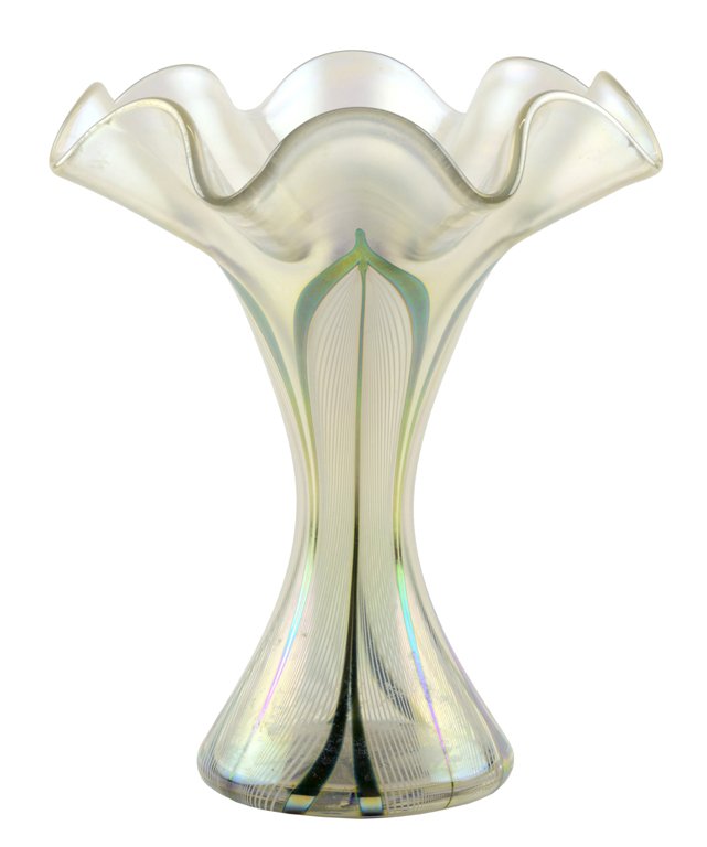 AN EARLY STUART ABELMAN STUDIO ART GLASS VASE
