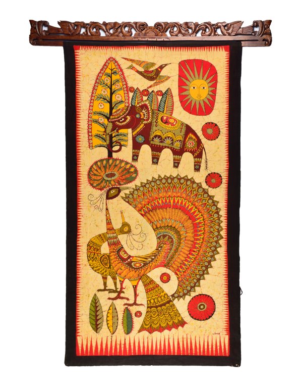 AN INDONESIAN BATIK TAPESTRY