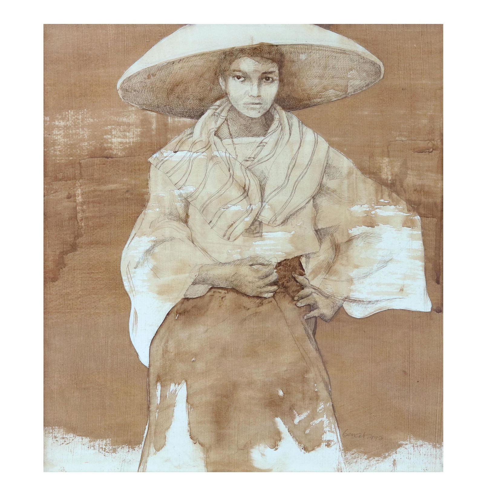 Benedicto Cabrera (b. 1942) Girl With A Salakot