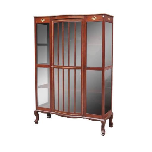 An Art Nouveau Platera Or Display Cabinet