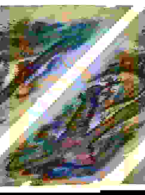 Leo Russell (1917-1985) Double Sided Watercolor Of Abstract Landscape ...