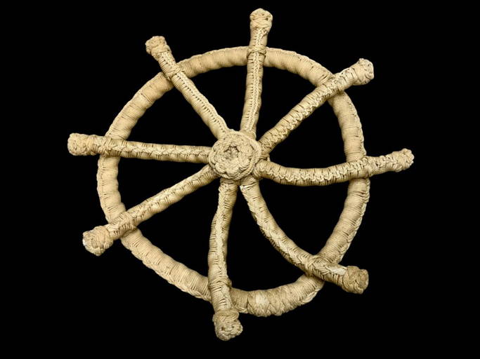 Sailor Ship Wheel Rope Folk Art Vintage Or Antique Impressive Size And ...