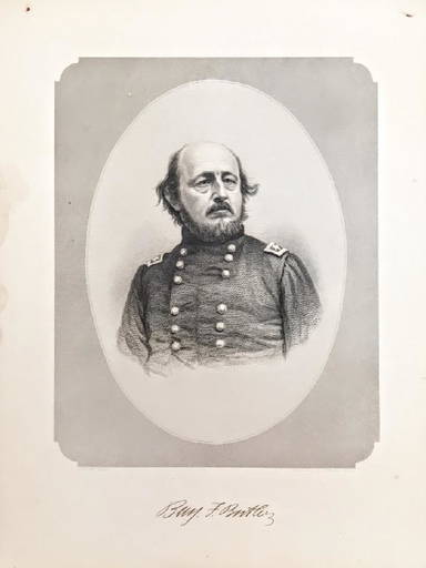 19th Century Engraving, Benjamin Butler Massachusetts