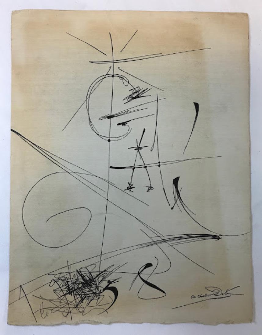 Original ink on paper signed Salvador Dali 1958