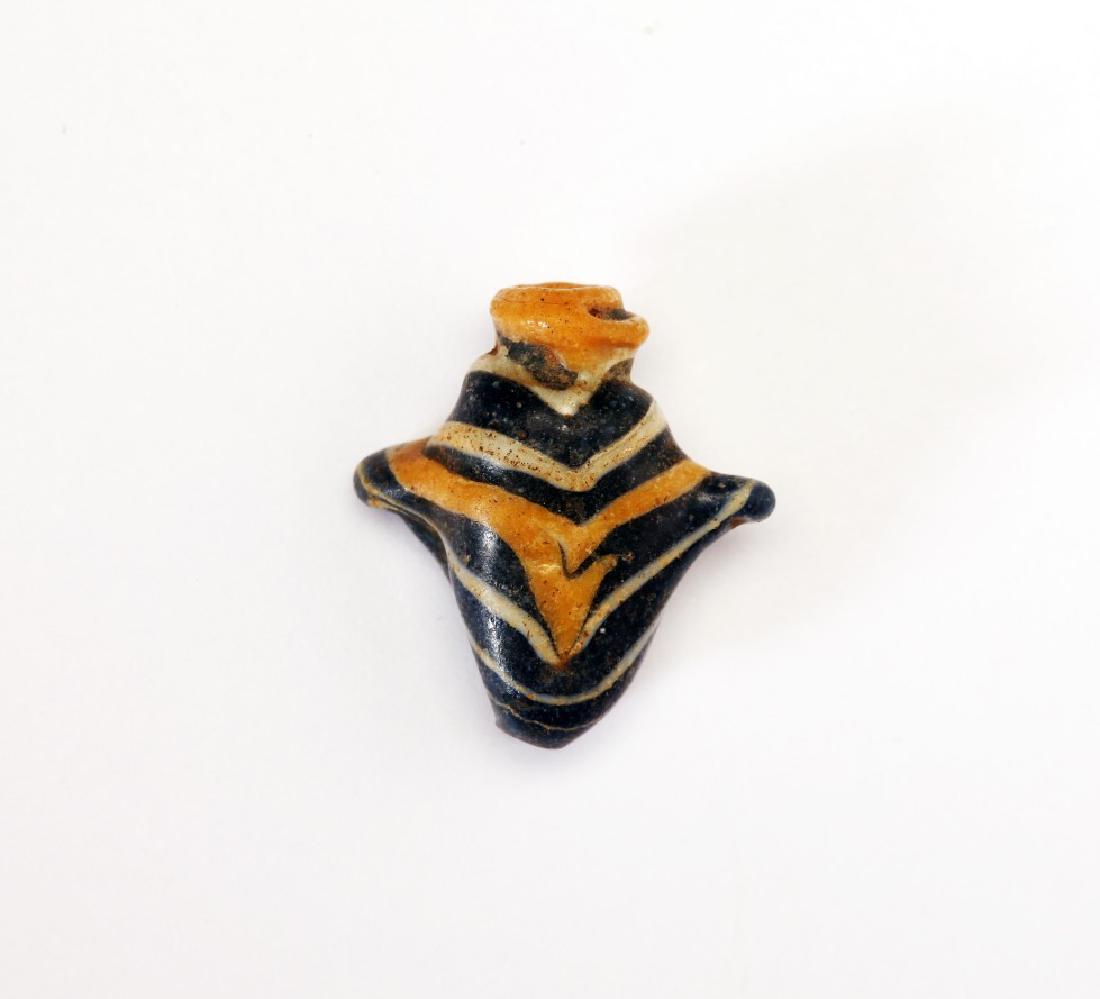 Rare Egyptian Core-Formed Glass Heart Bead