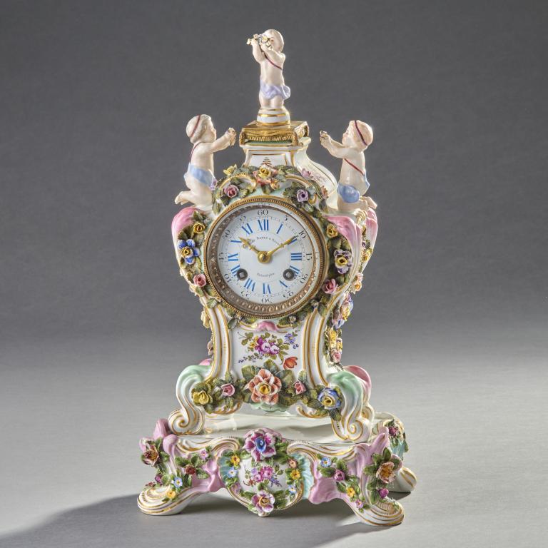 Meissen Porcelain Mantle Clock Auction