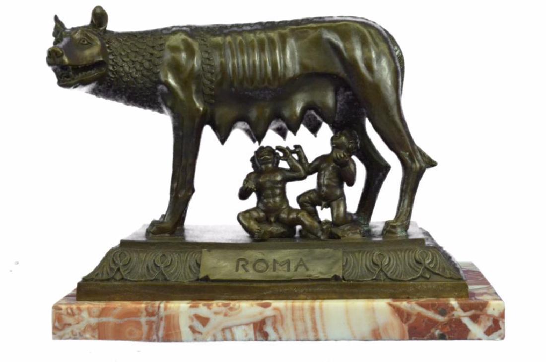 Capitoline Wolf, Romulus Remus Bronze Sculpture