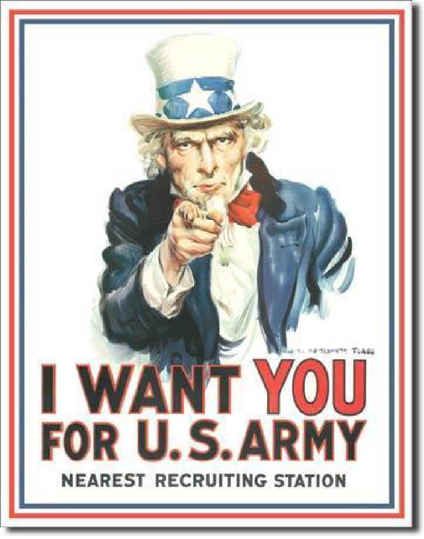 Uncle Sam I Want You US Army Recruiting Sign (#0002) on Aug 20, 2017 ...