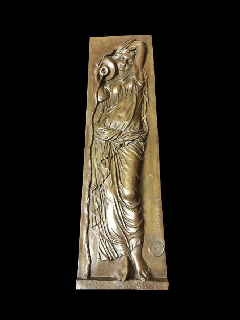 Classical Woman Bronze Wall Relief Plaque