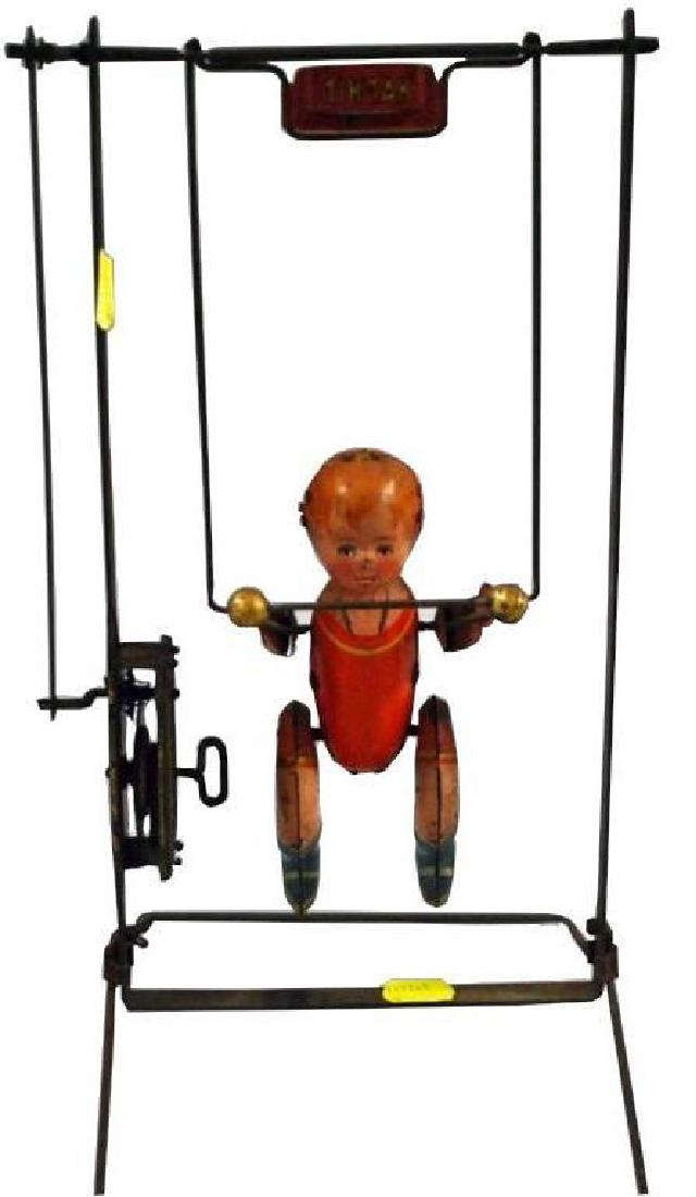 1930's Tik Tak Tin Wind Up Acrobat Toy