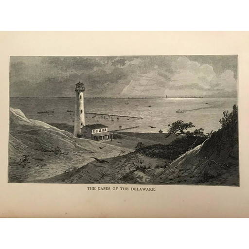 19thc Wood Engraving, The Capes Of Delaware