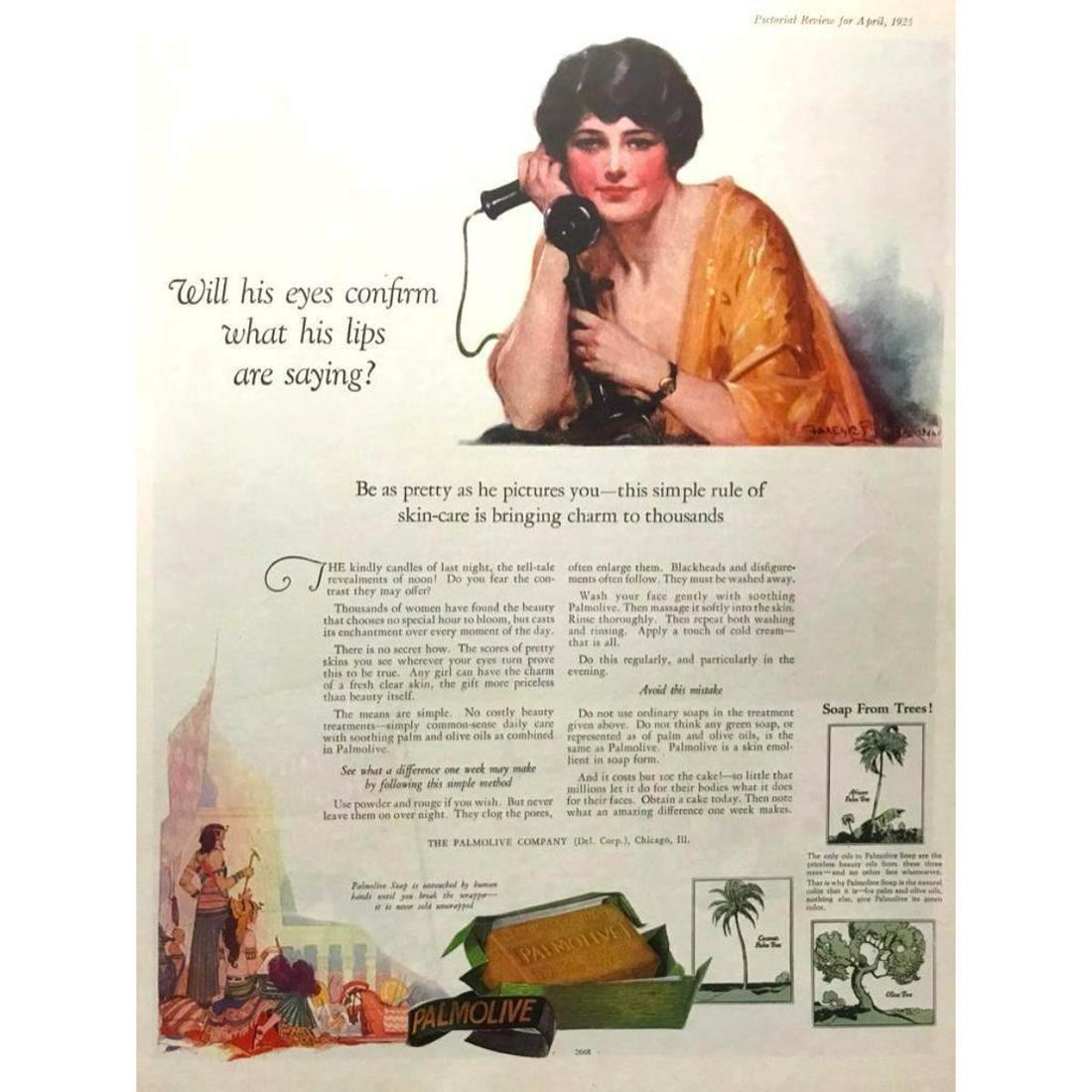 1925 Palmolive Soap Magazine Ad