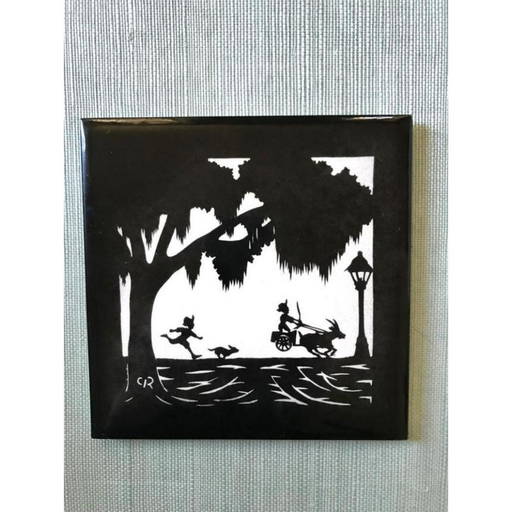 Vintage Carew Rice Lowcountry Silhouette Ceramic Art