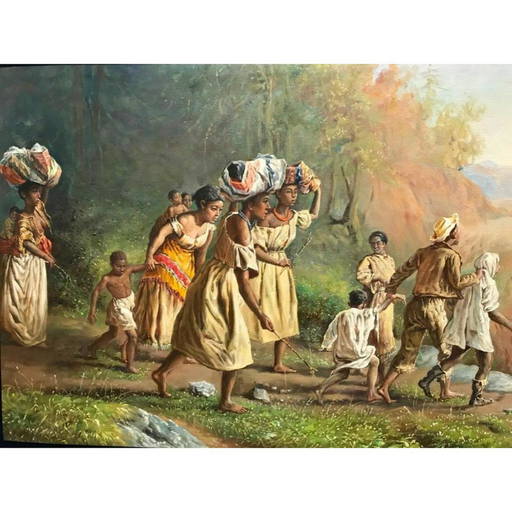 On To Liberty, Runaway Slaves Oil Painting