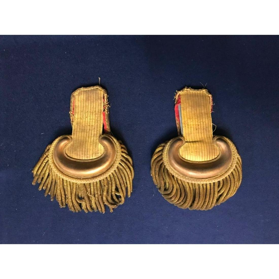 19thc Pair Of Civil War Officer's Epaulettes
