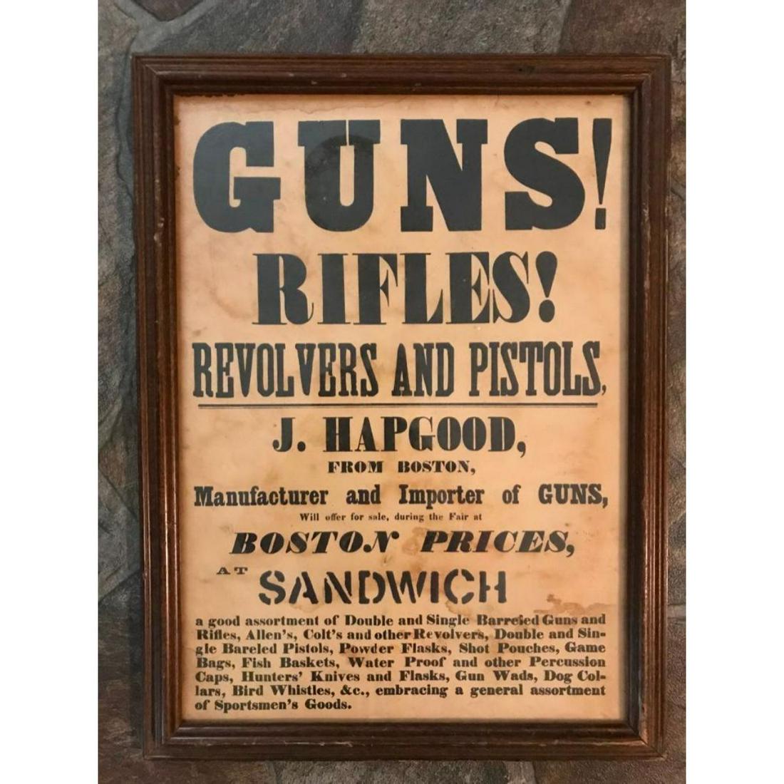 Vintage Western Guns Poster Advertisement